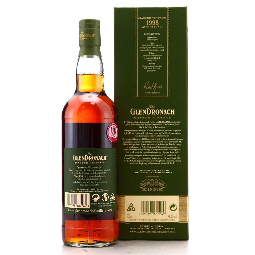 Glendronach 1993 Master Vintage 25 Year Old | Whisky Auctioneer