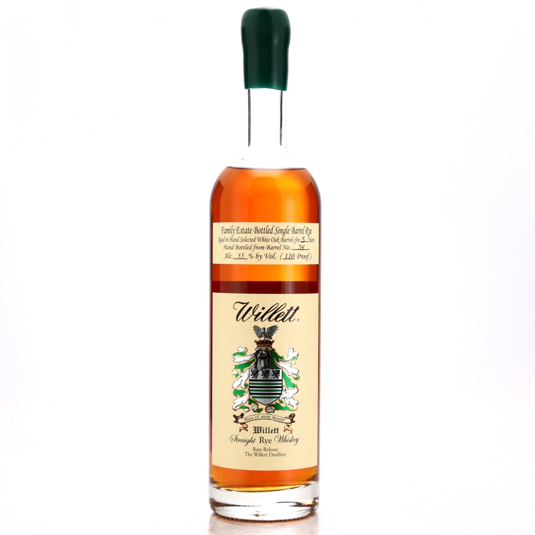 Willett Family Estate 5 Year Old Single Barrel Rye #34 | Whisky Auctioneer