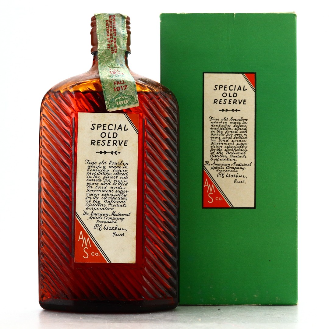 Harry E Wilken 1917 AMS Co Special Old Reserve Bourbon Pint ...