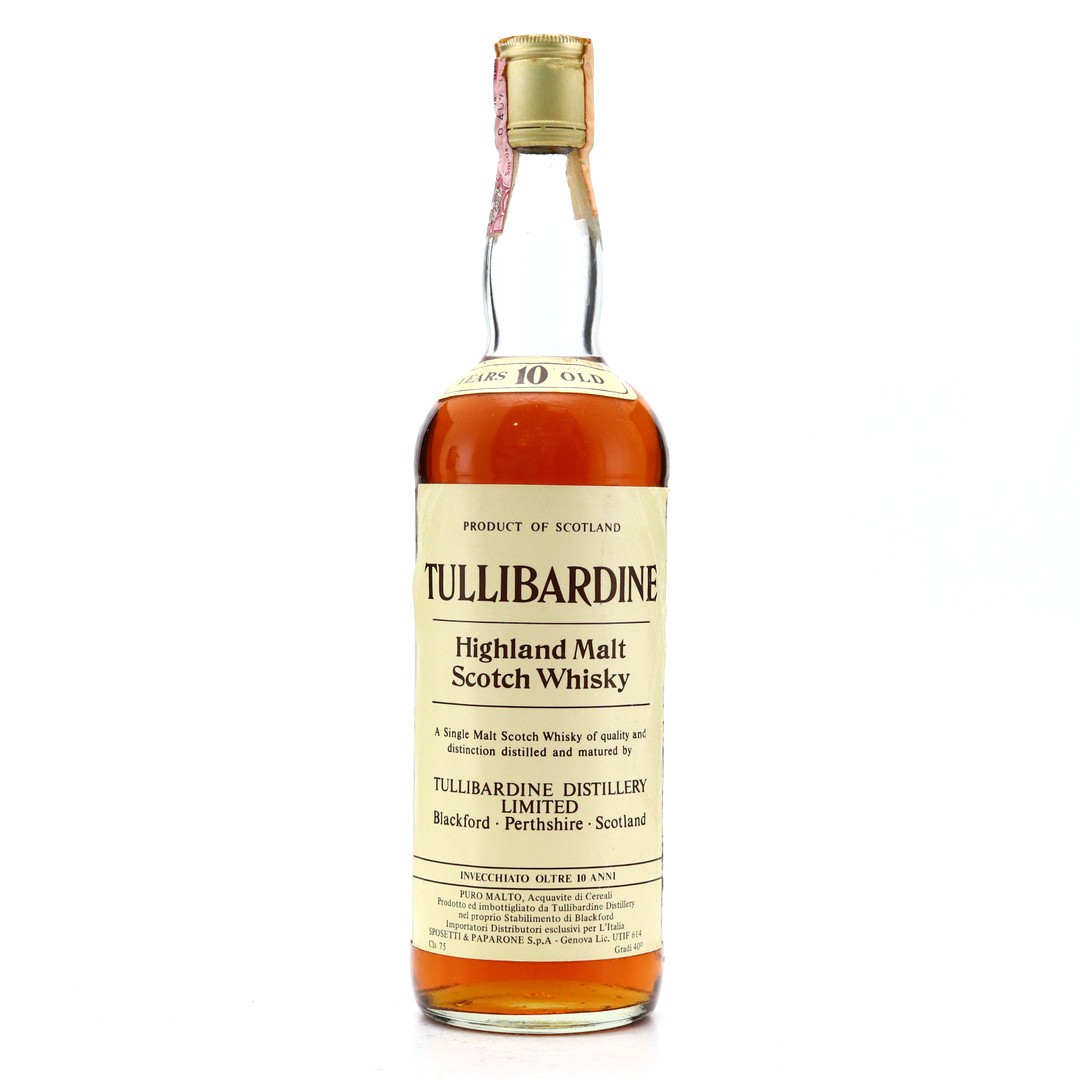 Tullibardine 10 Year Old 1970s / Sposetti & Paparone Import | Whisky ...