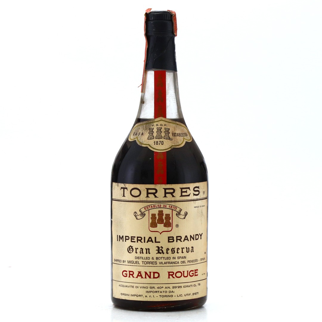 Torres Grand Rouge Imperial Brandy 1970s | Whisky Auctioneer