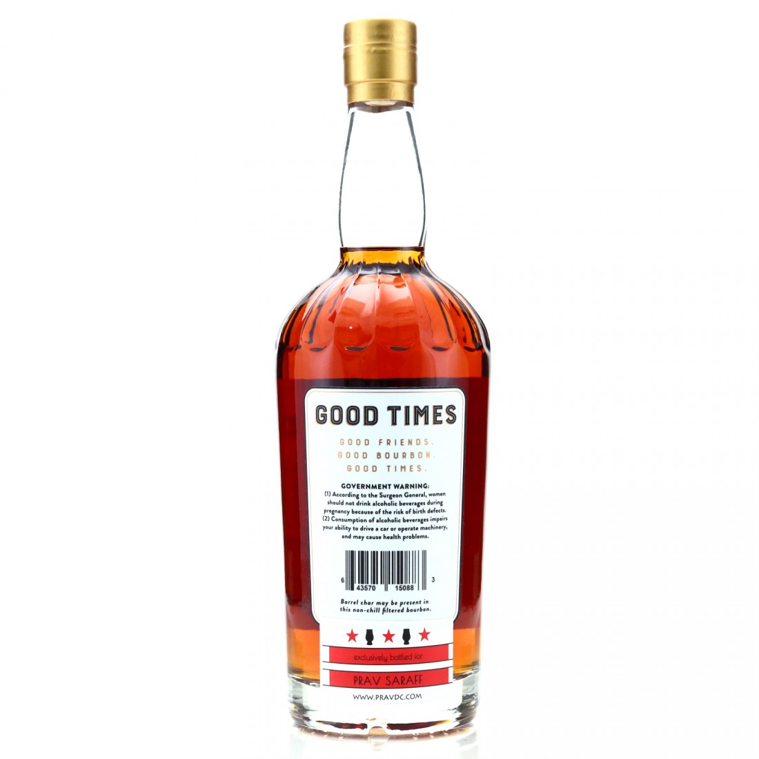 Good Times Single Barrel Straight Bourbon / Prav Saraff | Whisky Auctioneer