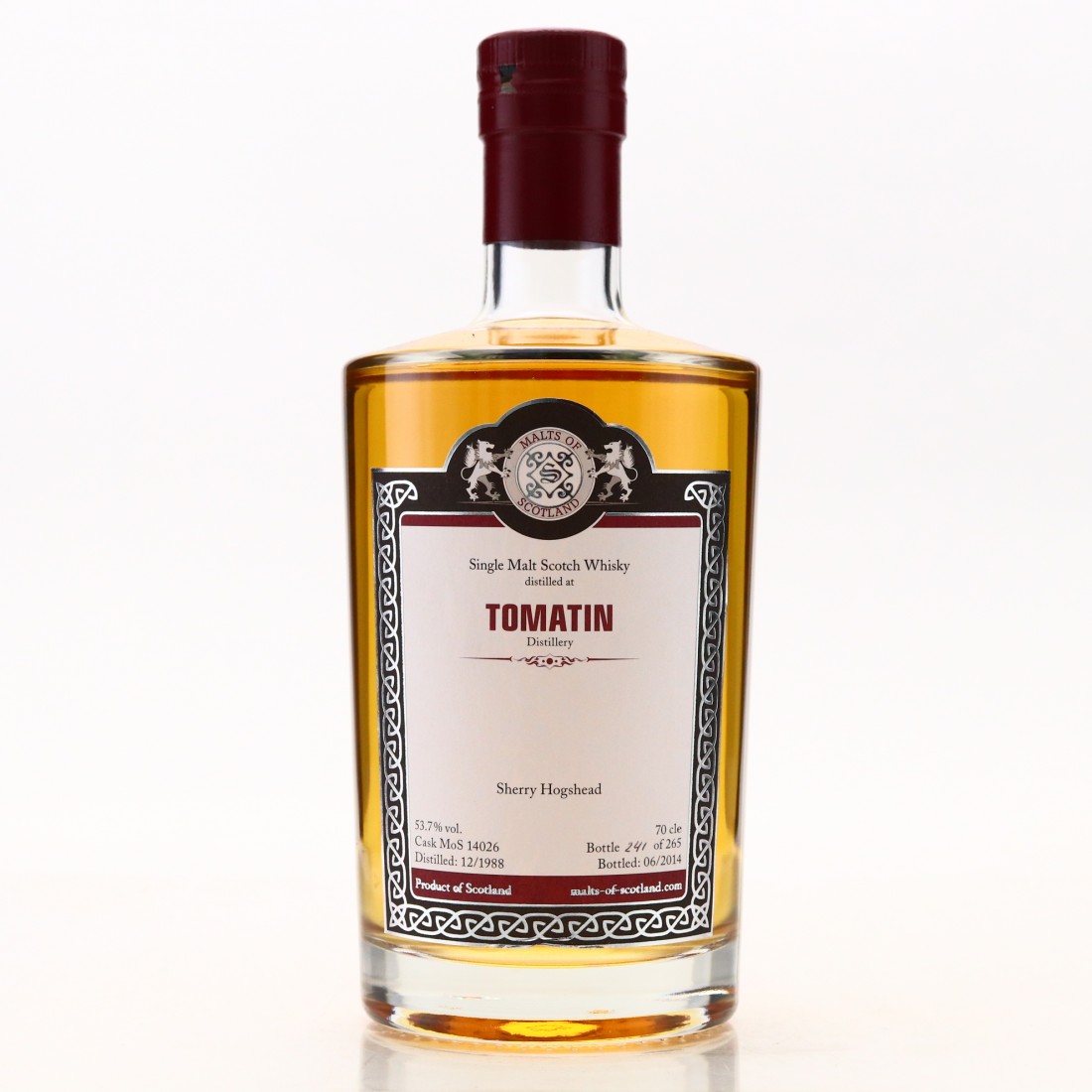 Tomatin 1988 Malts of Scotland Sherry Hogshead | Whisky Auctioneer