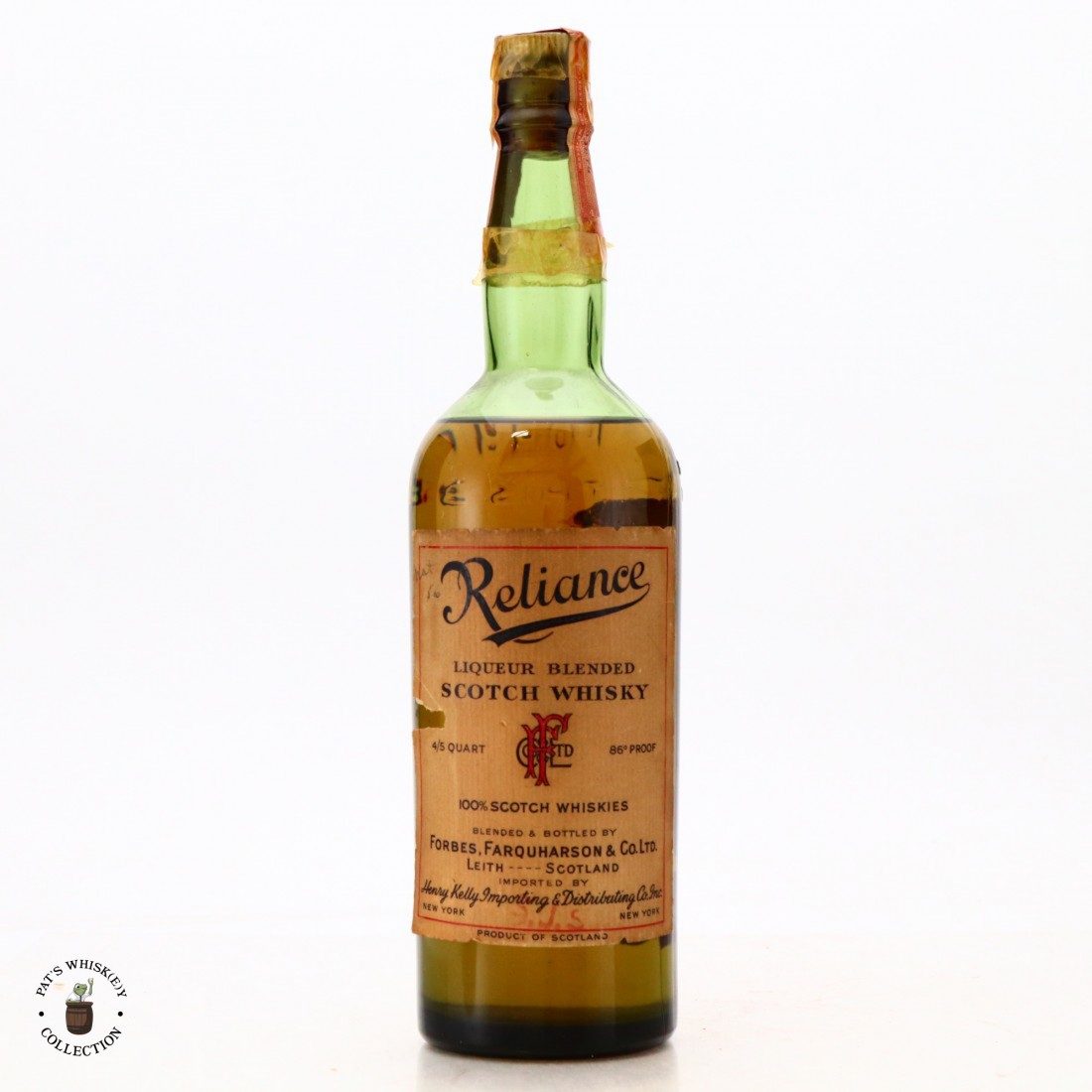 Reliance Liqueur Blended Scotch Whisky 1940s / US Import | Whisky ...