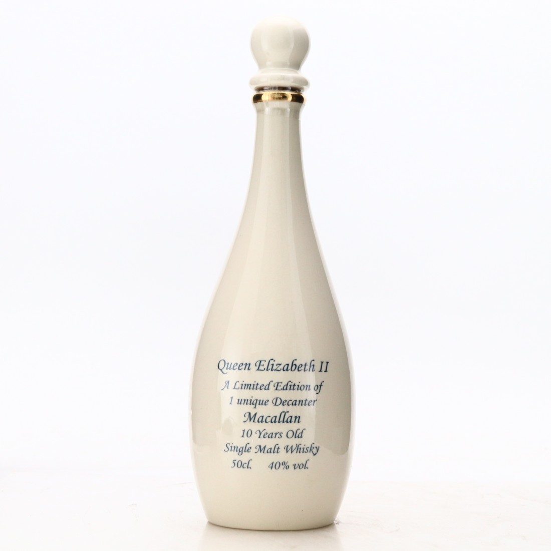 Macallan 10 Year Old Pointers Ceramic 50cl / Queen Elizabeth II ...