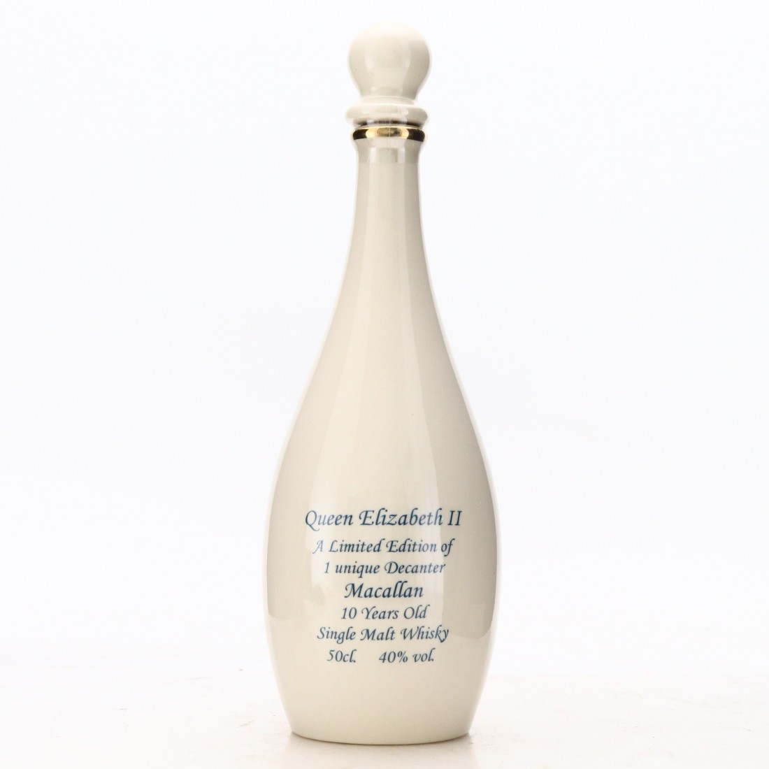 Macallan 10 Year Old Pointers Ceramic 50cl / Queen Elizabeth II ...