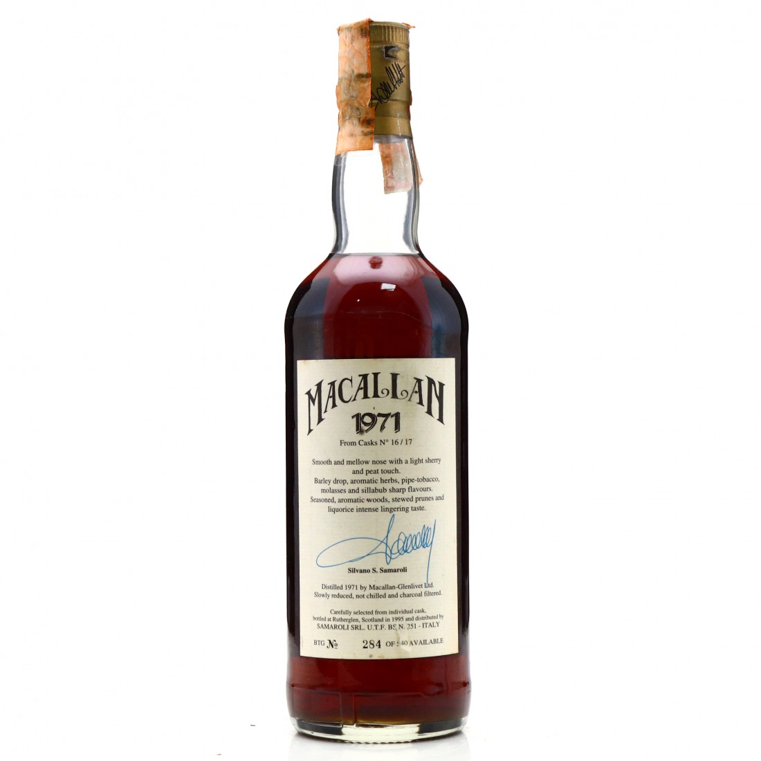 Macallan 1971 Samaroli Sherry Wood / Curved Distillery Label | Whisky ...