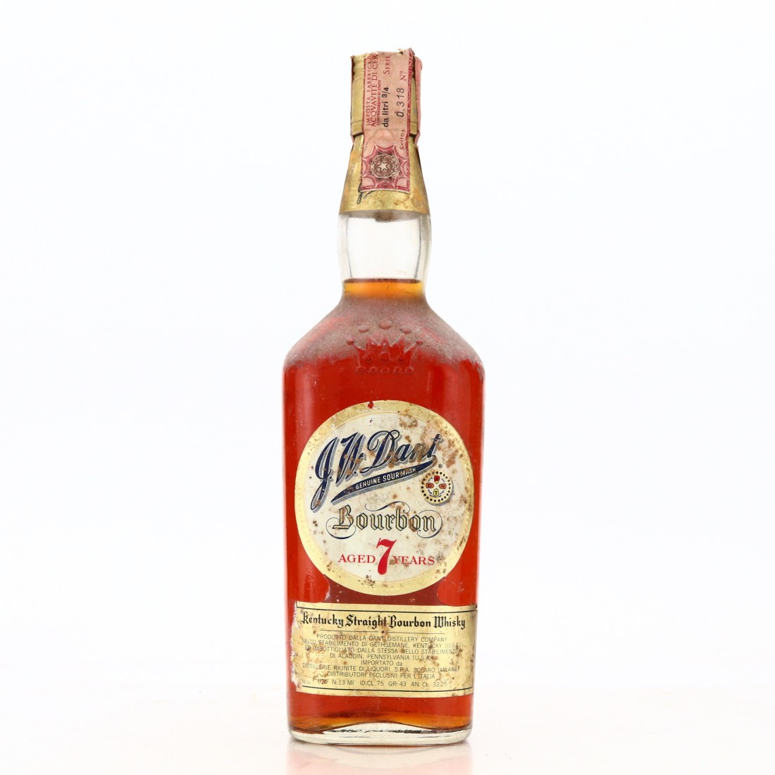 J.W. Dant 7 Year Old Kentucky Straight Bourbon 1968 | Whisky Auctioneer