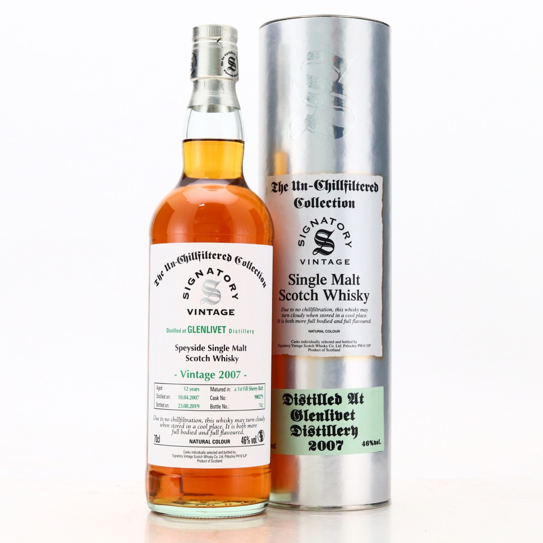 Glenlivet 2007 Signatory Vintage 12 Year Old | Whisky Auctioneer