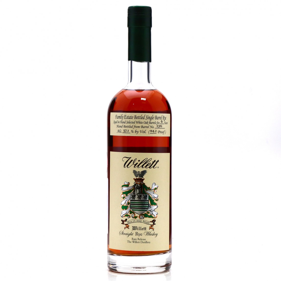 Willett Family Estate 6 Year Old Single Barrel Rye #2319 / The ...