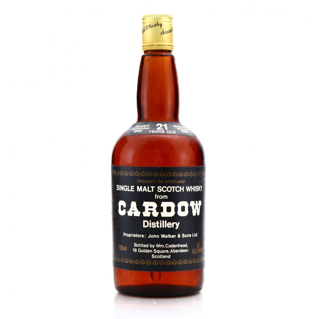 Cardhu 'Cardow' 1962 Cadenhead's 21 Year Old / US Import | Whisky ...