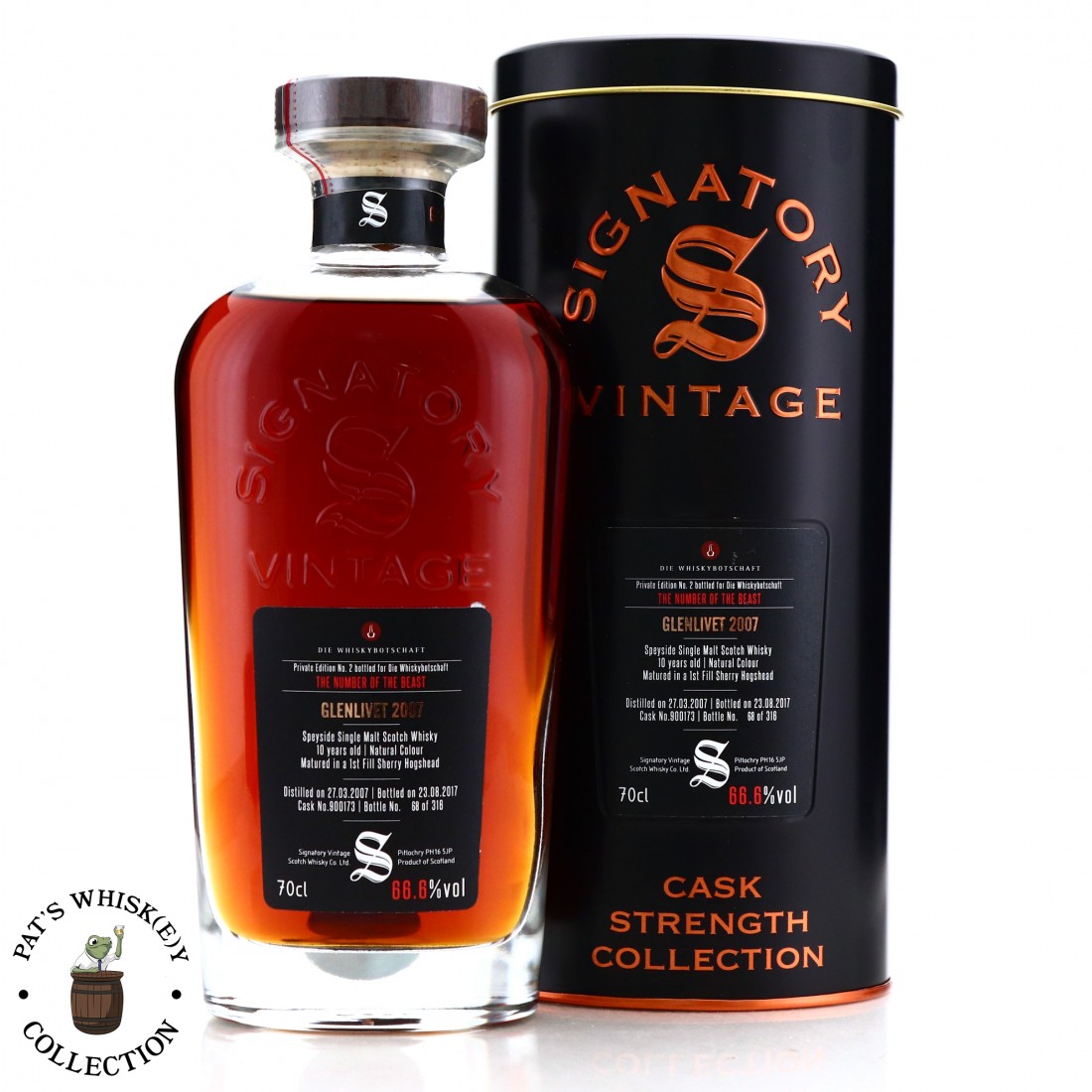 Glenlivet 2007 Signatory Vintage Cask Strength 'The Number of the Beast ...