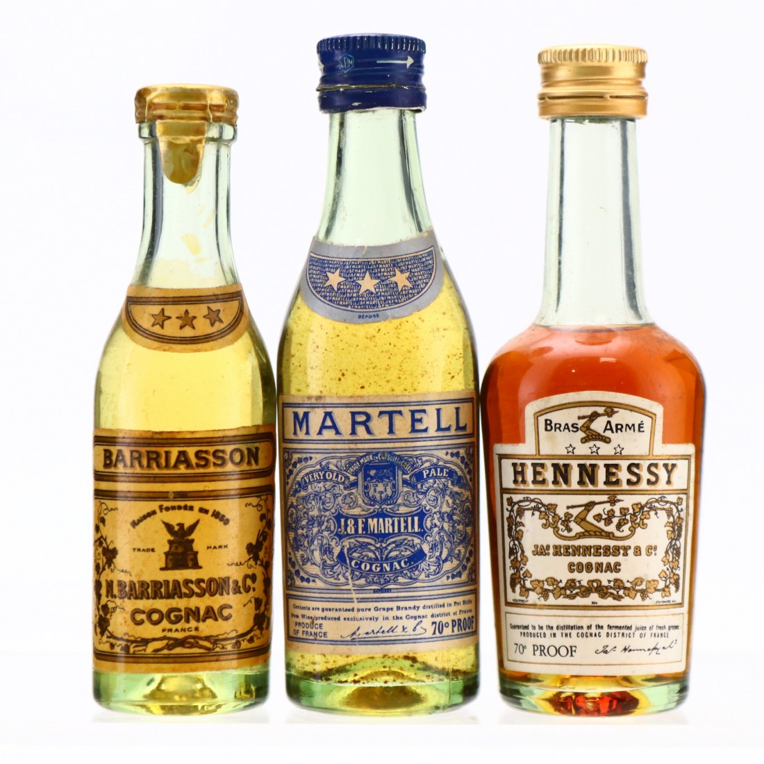 Cognac Miniature x 3 / Includes Martell | Whisky Auctioneer