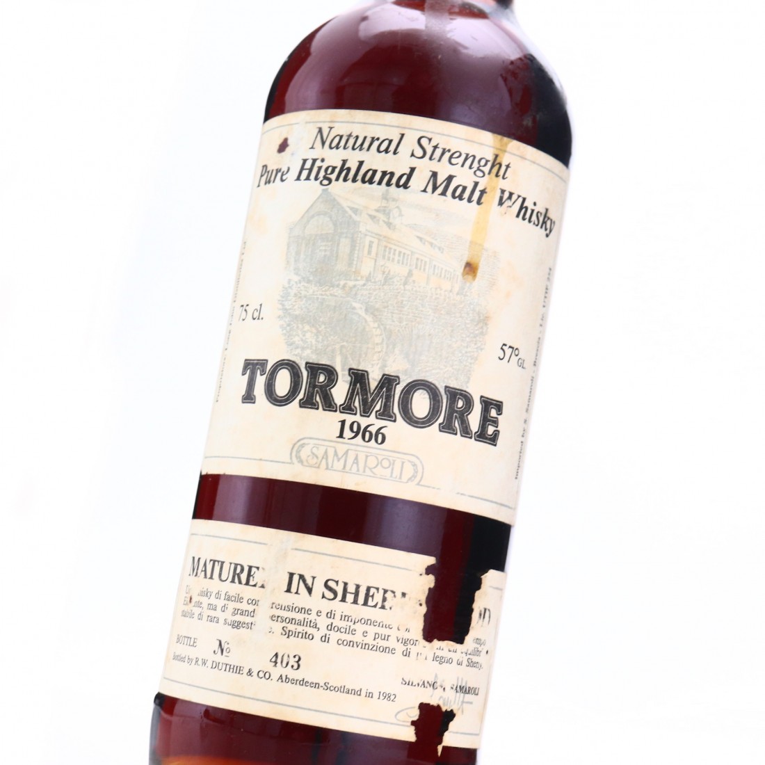 Tormore 1966 Samaroli Sherry Wood / Silver Cap - Signed by Silvano ...