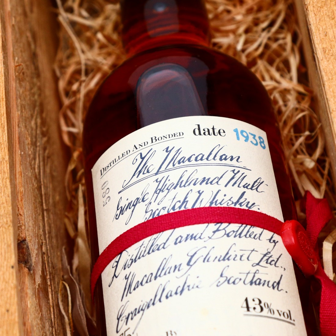 Macallan 1938 Handwritten Label / Atkinson Baldwin & Co | Whisky Auctioneer