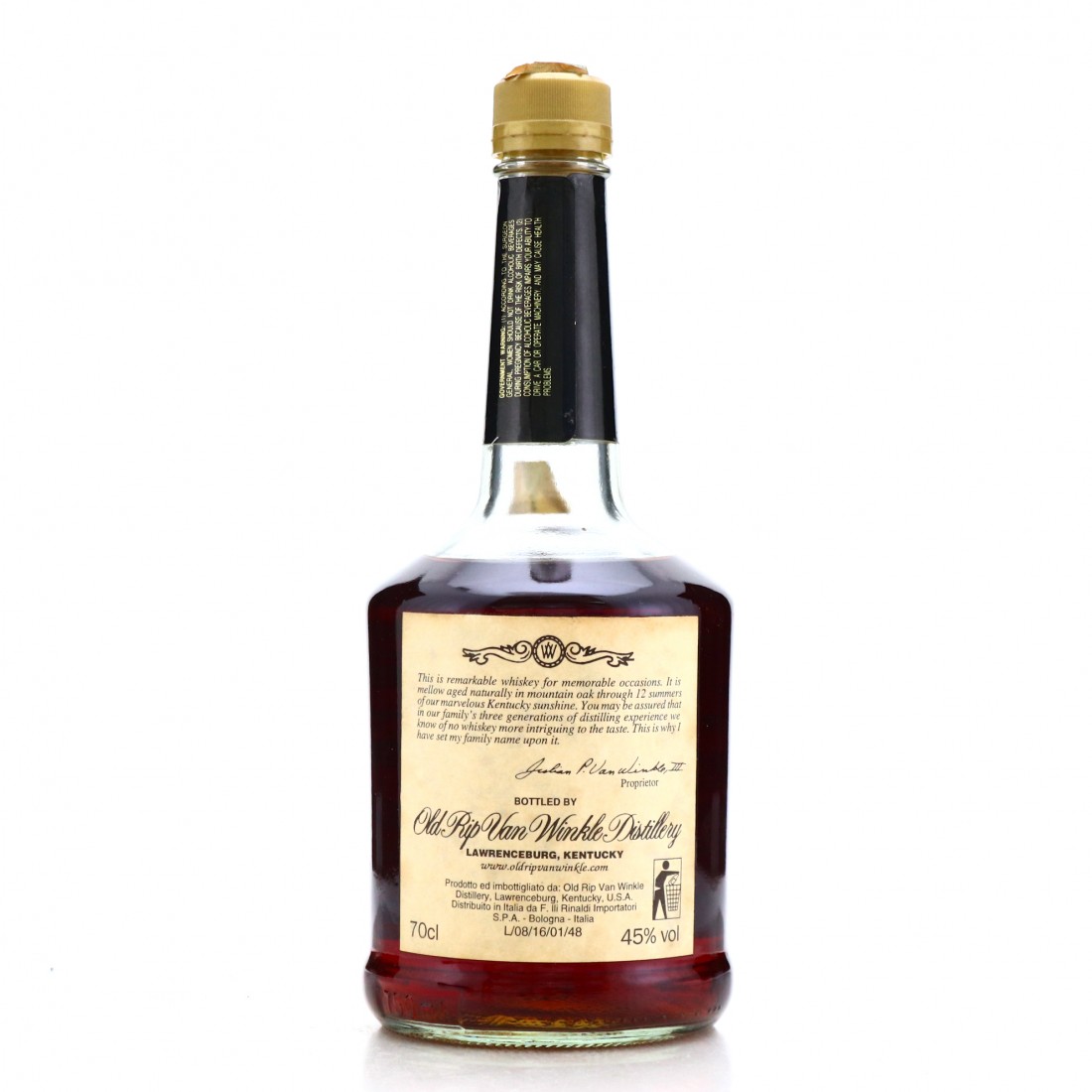 Old Rip Van Winkle 12 Year Old Old Time Rye 2000 / Rinaldi Import ...