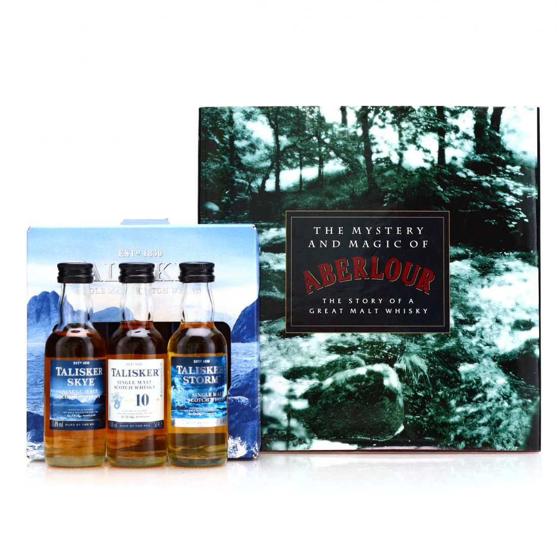 Talisker Made by the Sea Miniatures x 3 with Aberlour Book | Whisky ...
