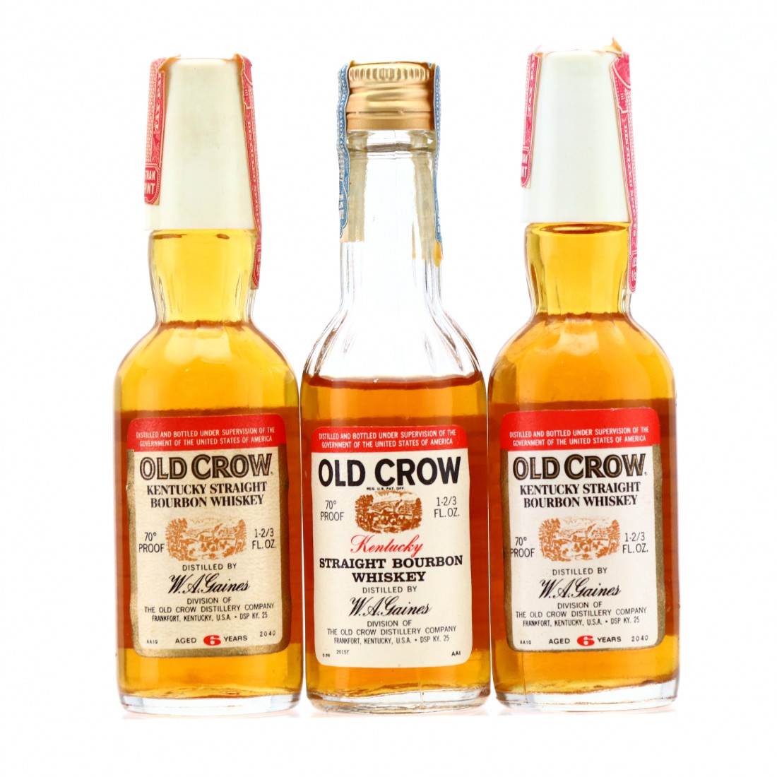Old Crow Miniature x 3 1960s-70s | Whisky Auctioneer