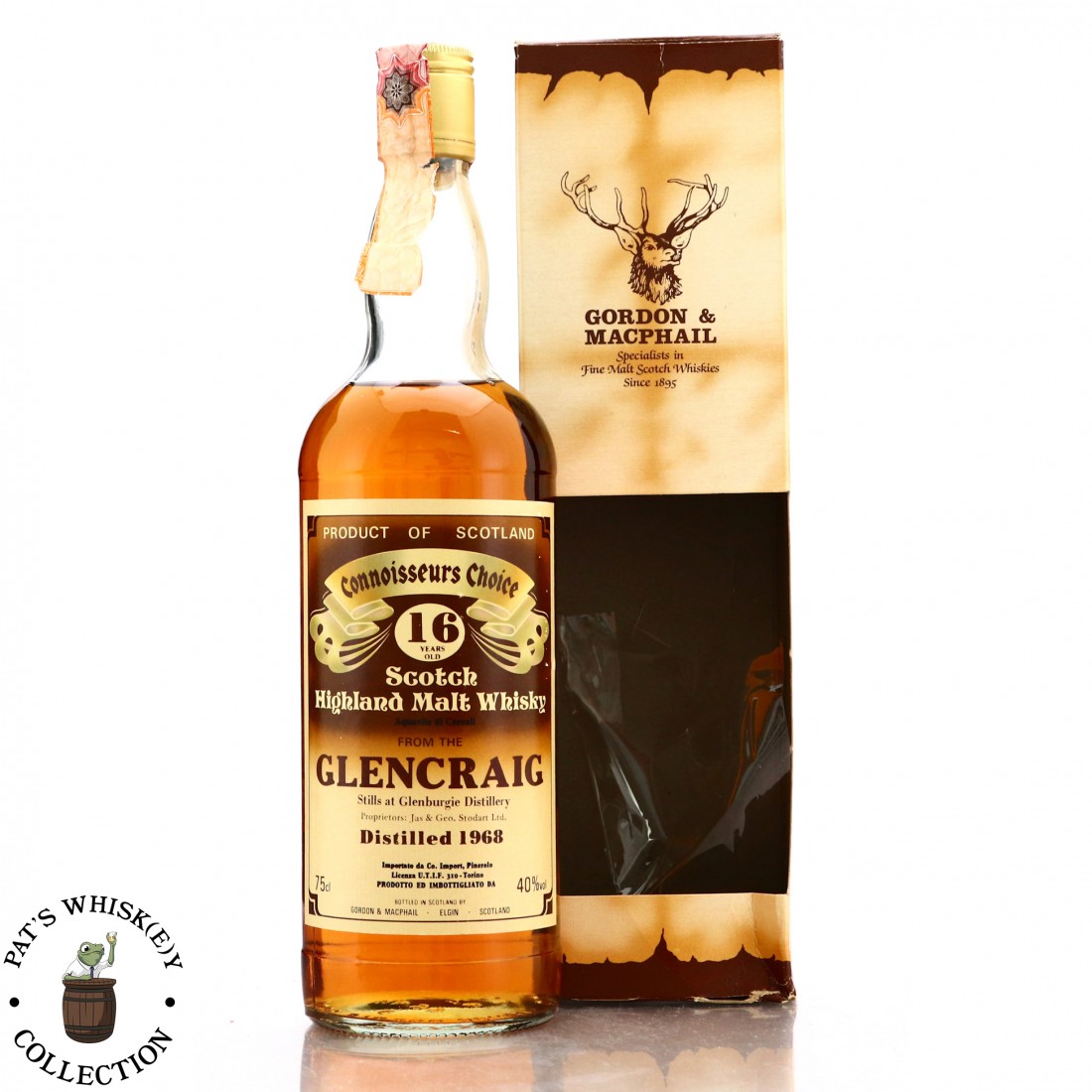 Glencraig 1968 Gordon and MacPhail 16 Year Old / Co. Pinerolo Import ...