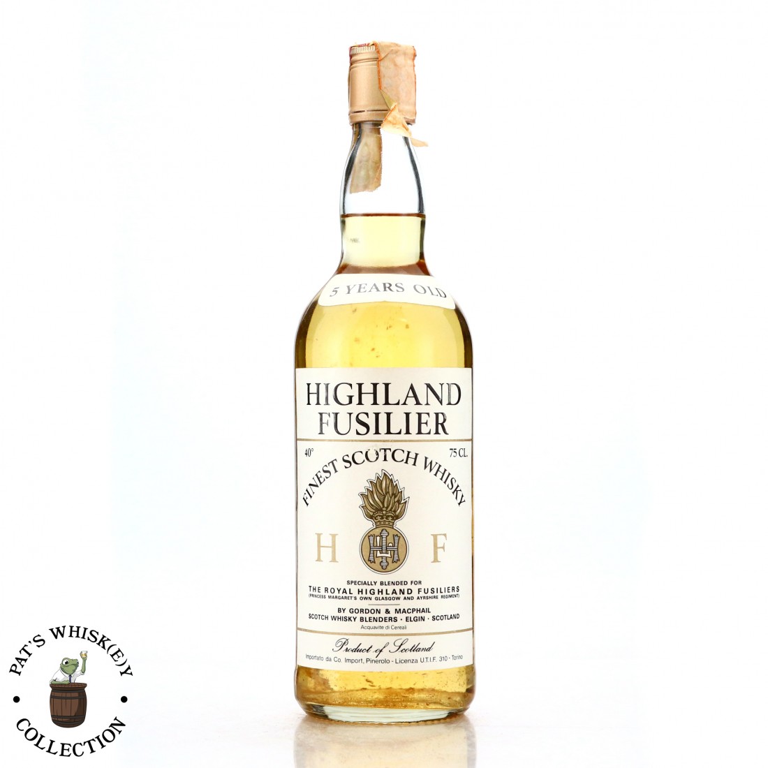 Highland Fusilier 5 Year Old 1970s / Co. Pinerolo Import | Whisky ...