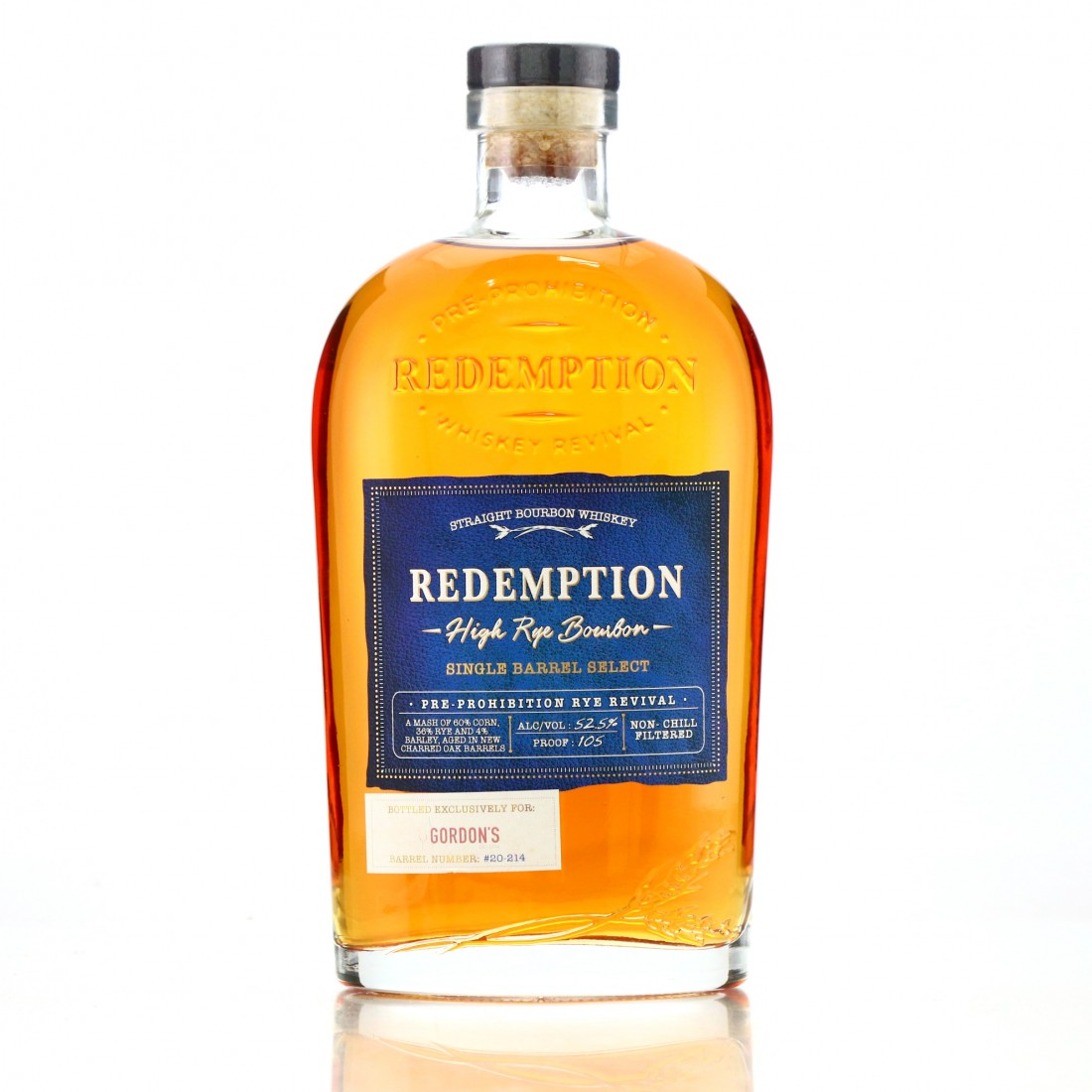 Redemption High Rye Bourbon Single Barrel #20-214 / Gordon's | Whisky ...