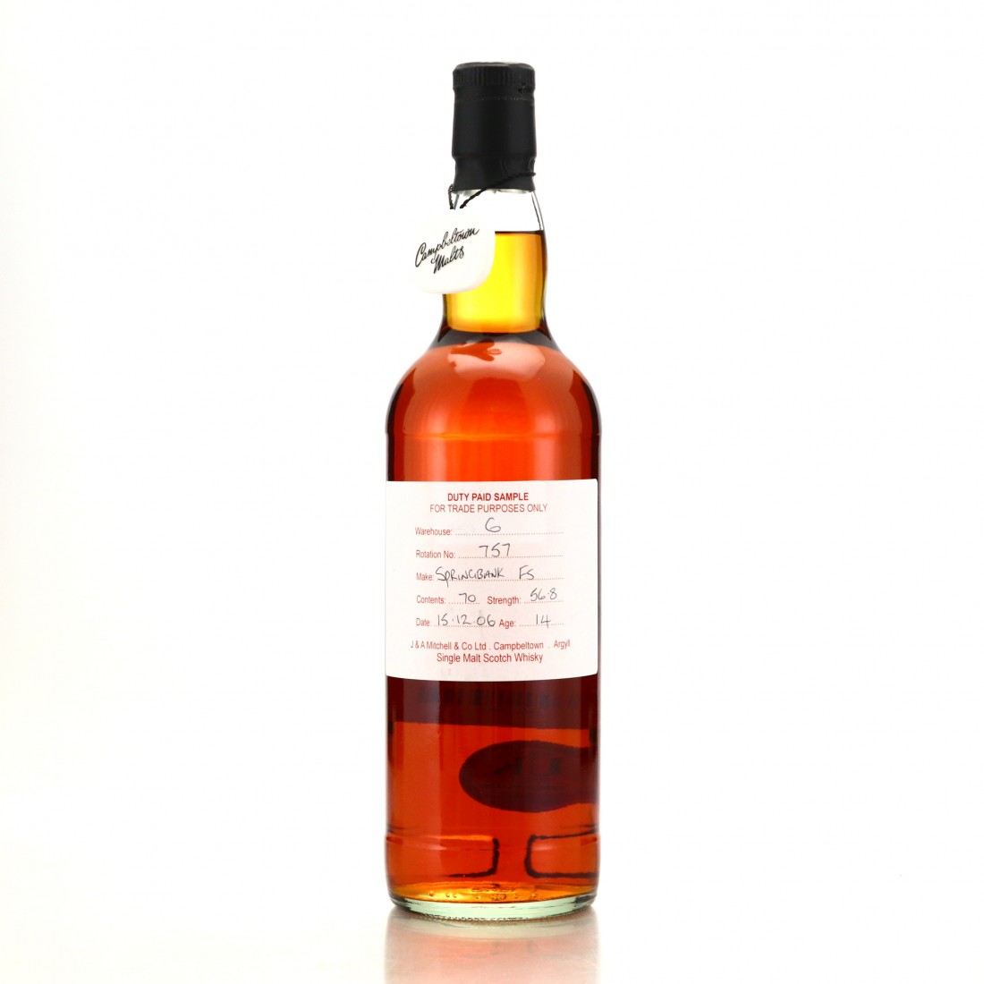 Springbank 2006 Duty Paid Sample 14 Year Old / Fresh Sherry Hogshead ...
