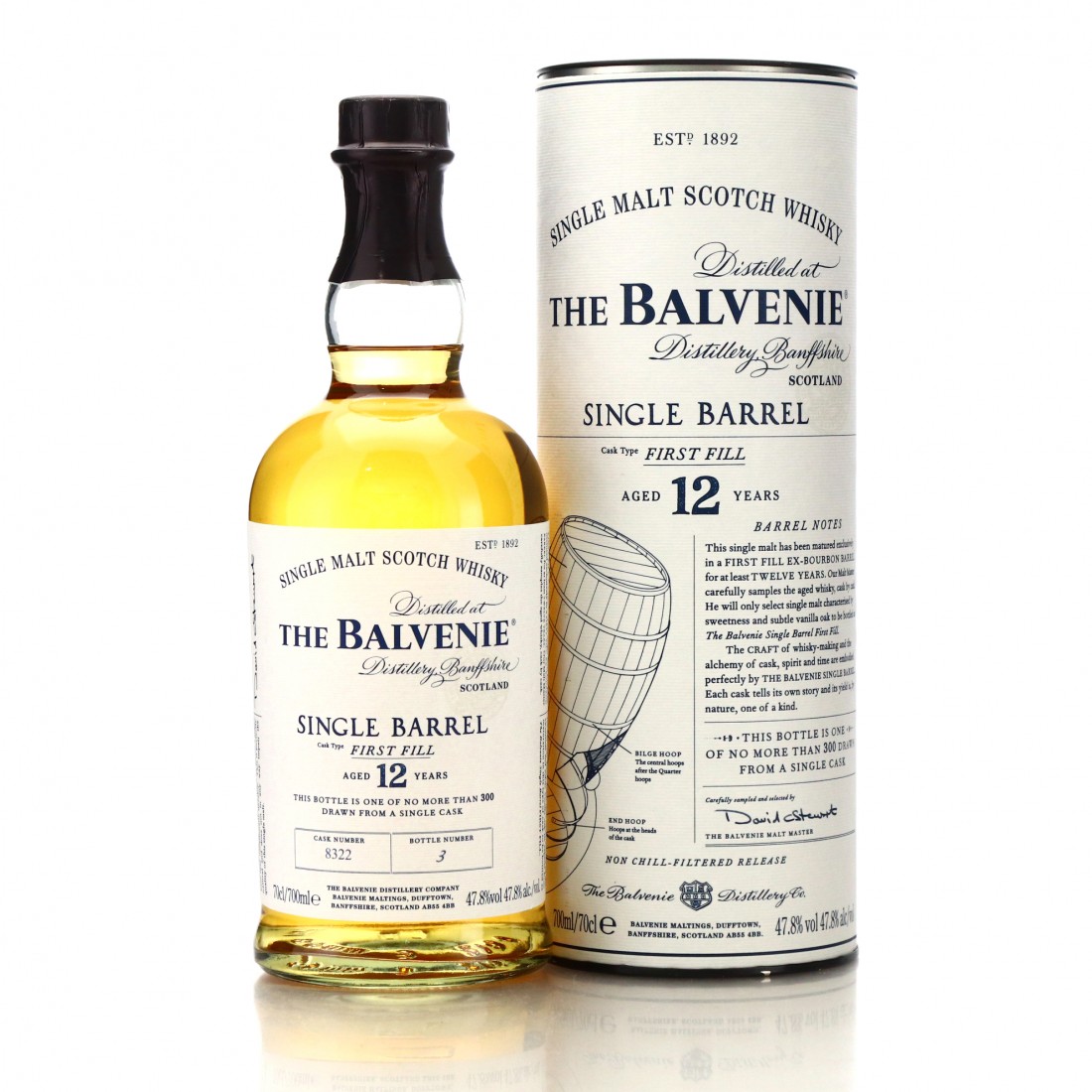Balvenie 12 Year Old First Fill Single Barrel #8322 | Whisky Auctioneer