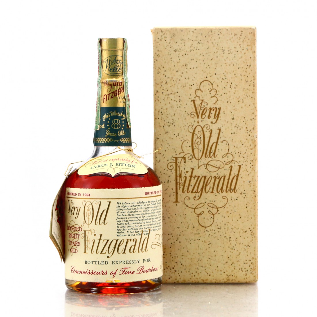 Very Old Fitzgerald 1954 Bottled in Bond 8 Year Old 100 Proof Half Pint ...