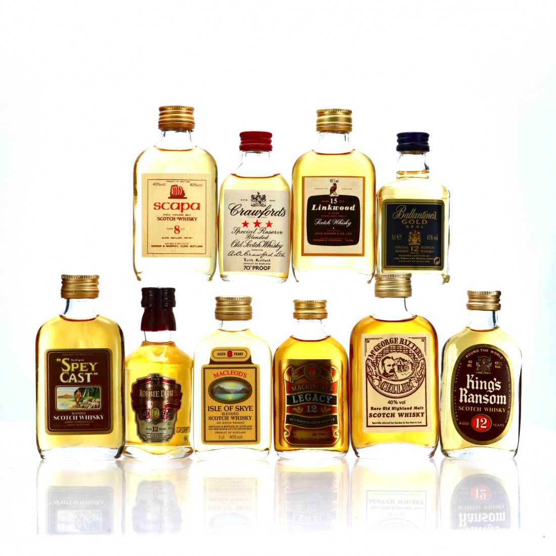Scotch Whisky Miniatures x 10 / includes Scapa 8 Year Old | Whisky ...