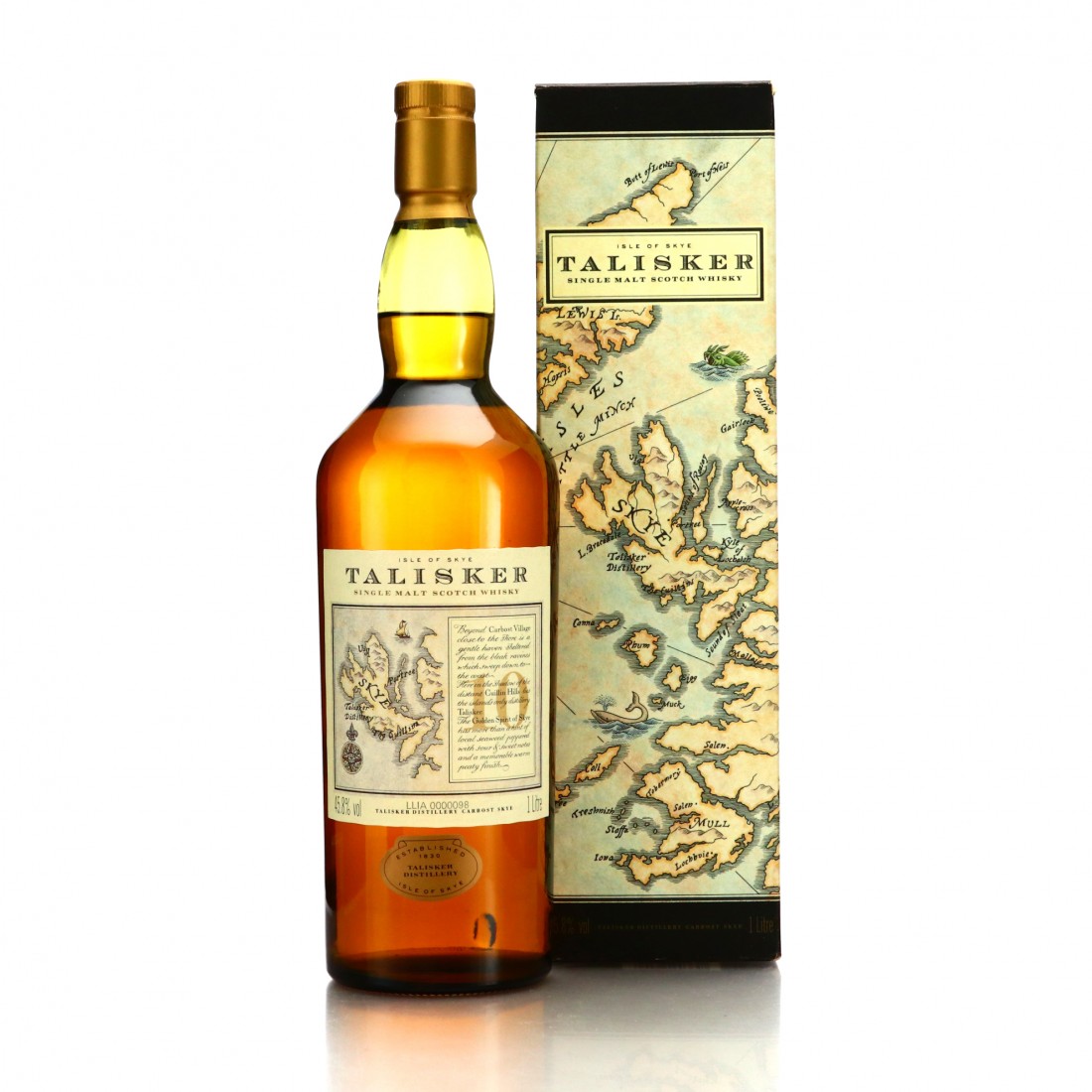 Talisker 10 Year Old Map Label 1 Litre 1990s | Whisky Auctioneer