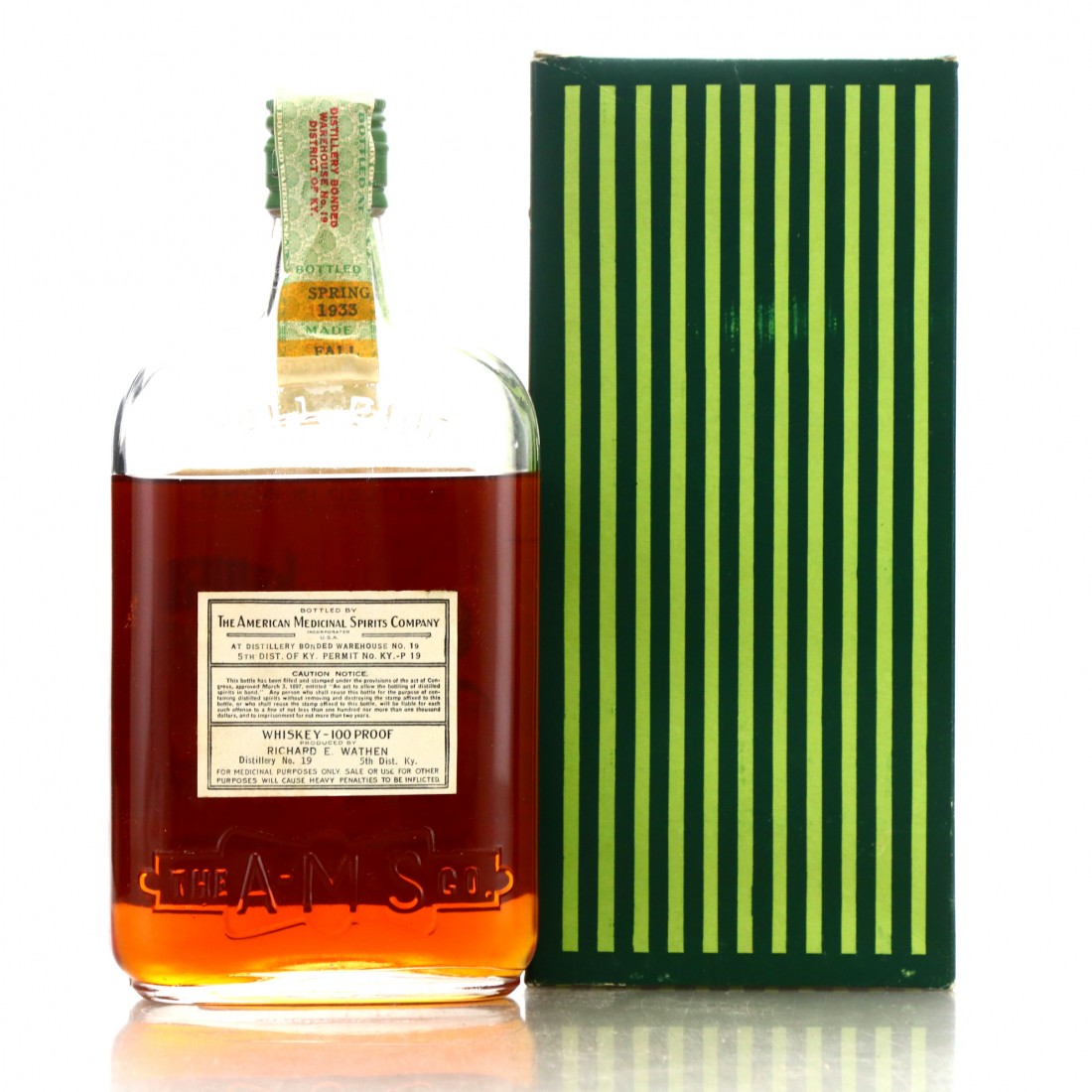 Susquehanna 1916 AMS Co Rye Pint / Prohibition Era Bottling | Whisky ...