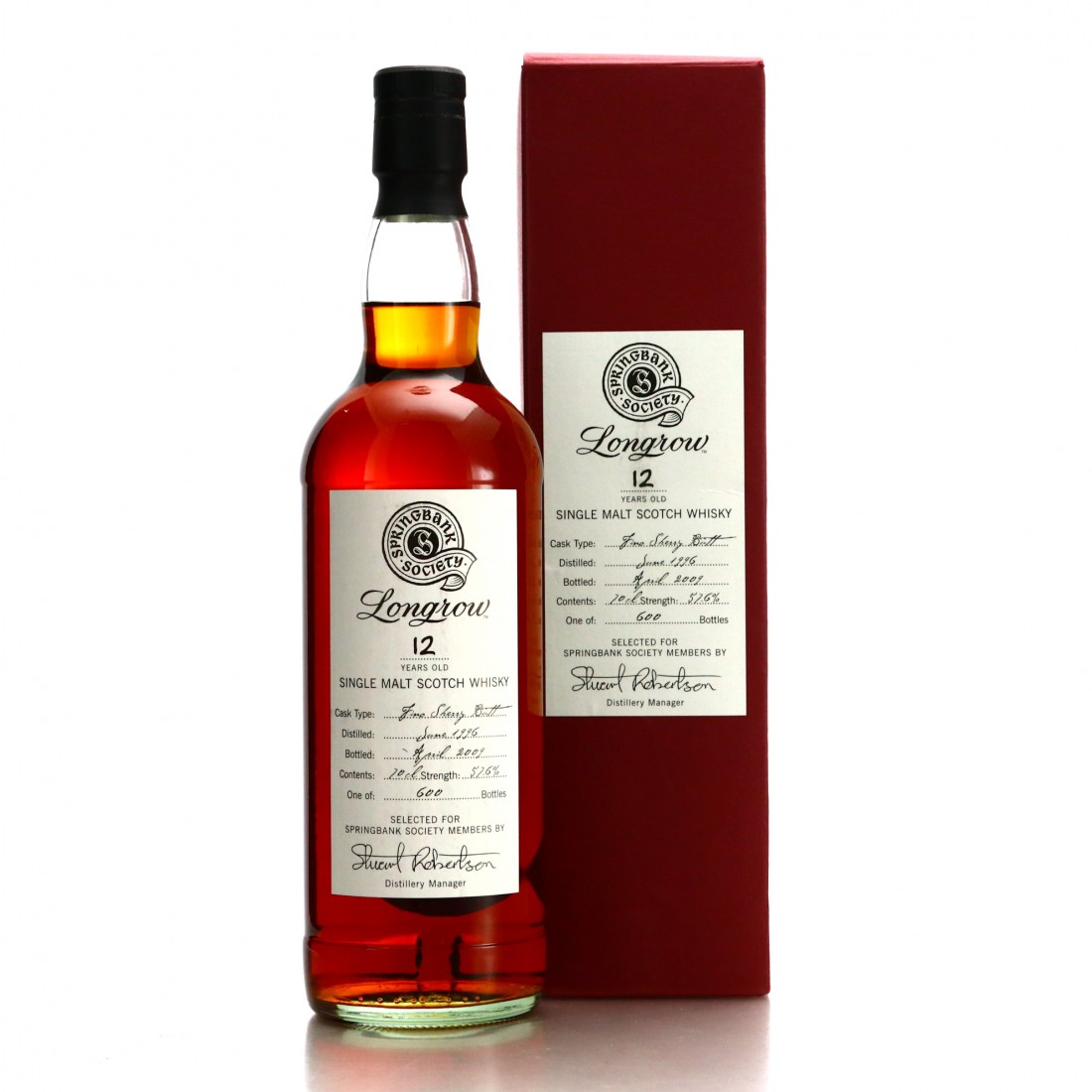 Longrow 1996 Springbank Society 12 Year Old / Fino Sherry Butt | Whisky ...