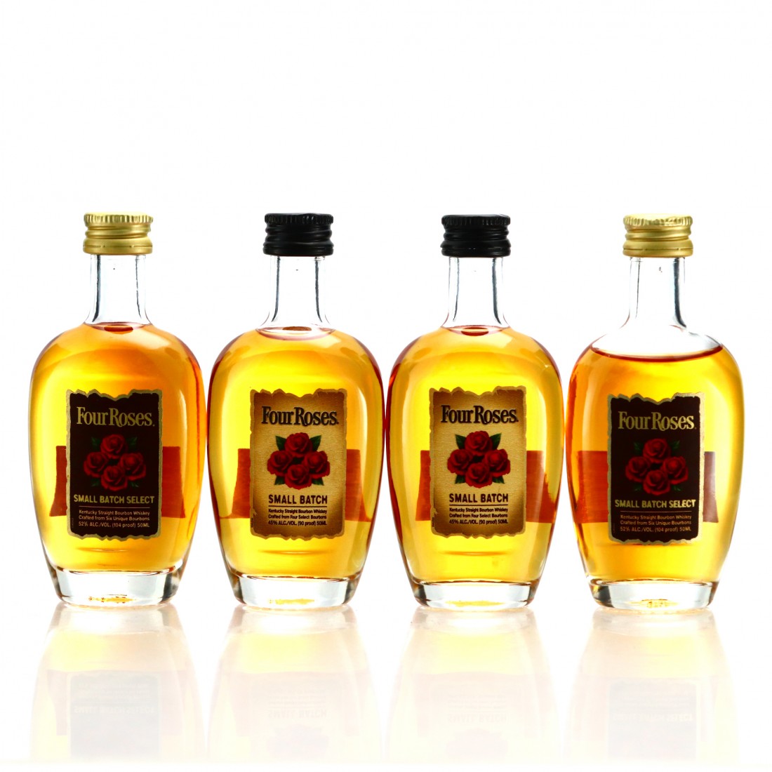 Four Roses Small Batch and Select Kentucky Bourbon Miniature x 4 ...