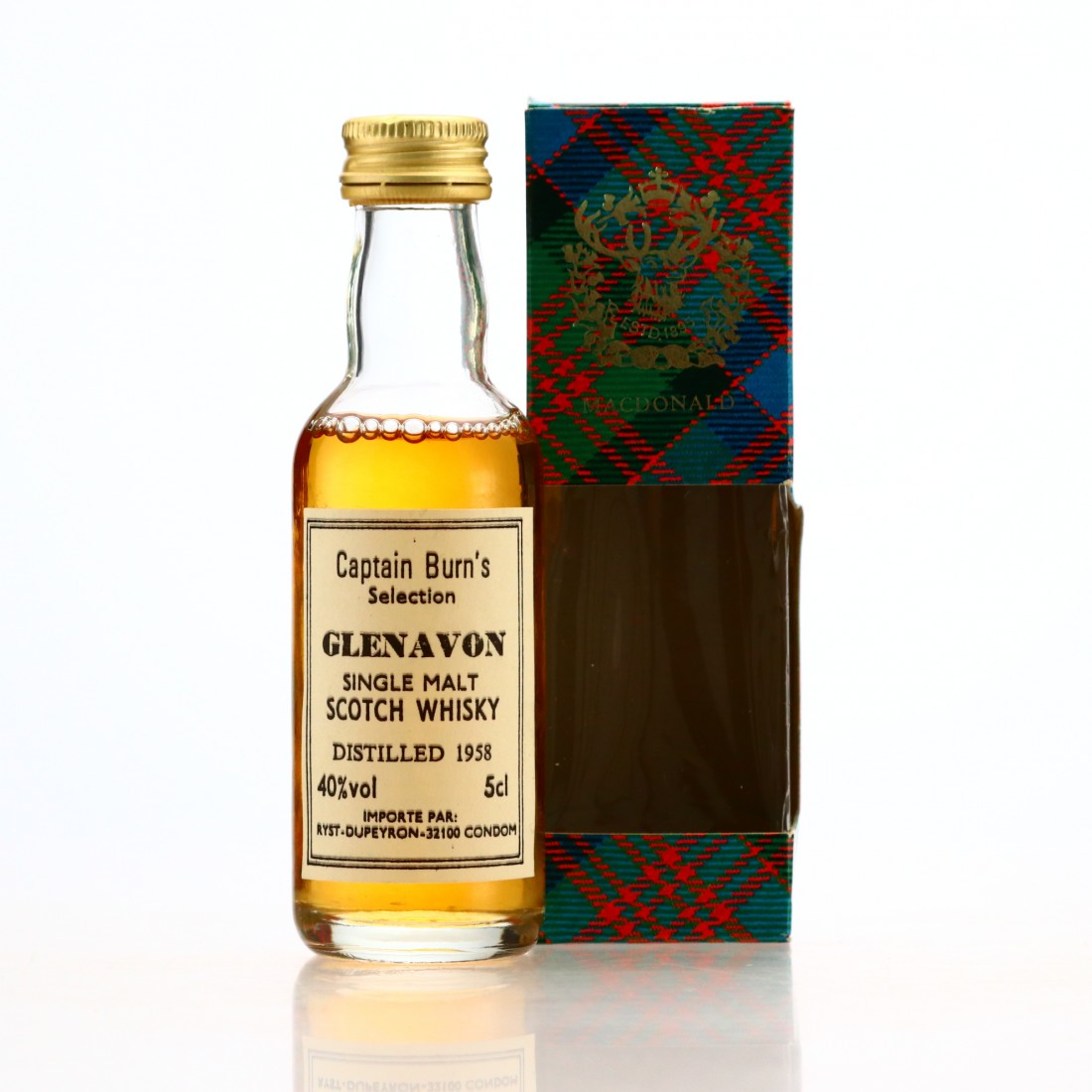 Glenavon 1958 Captain Burn's Miniature | Whisky Auctioneer