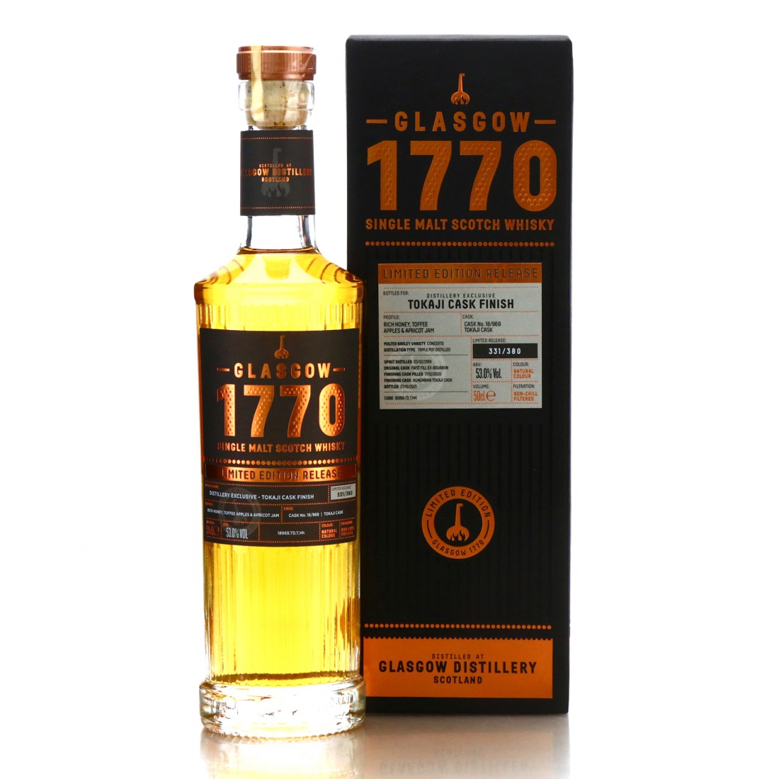 Glasgow '1770' 2018 Tokaji Cask Finish #969 50cl / Distillery Shop ...