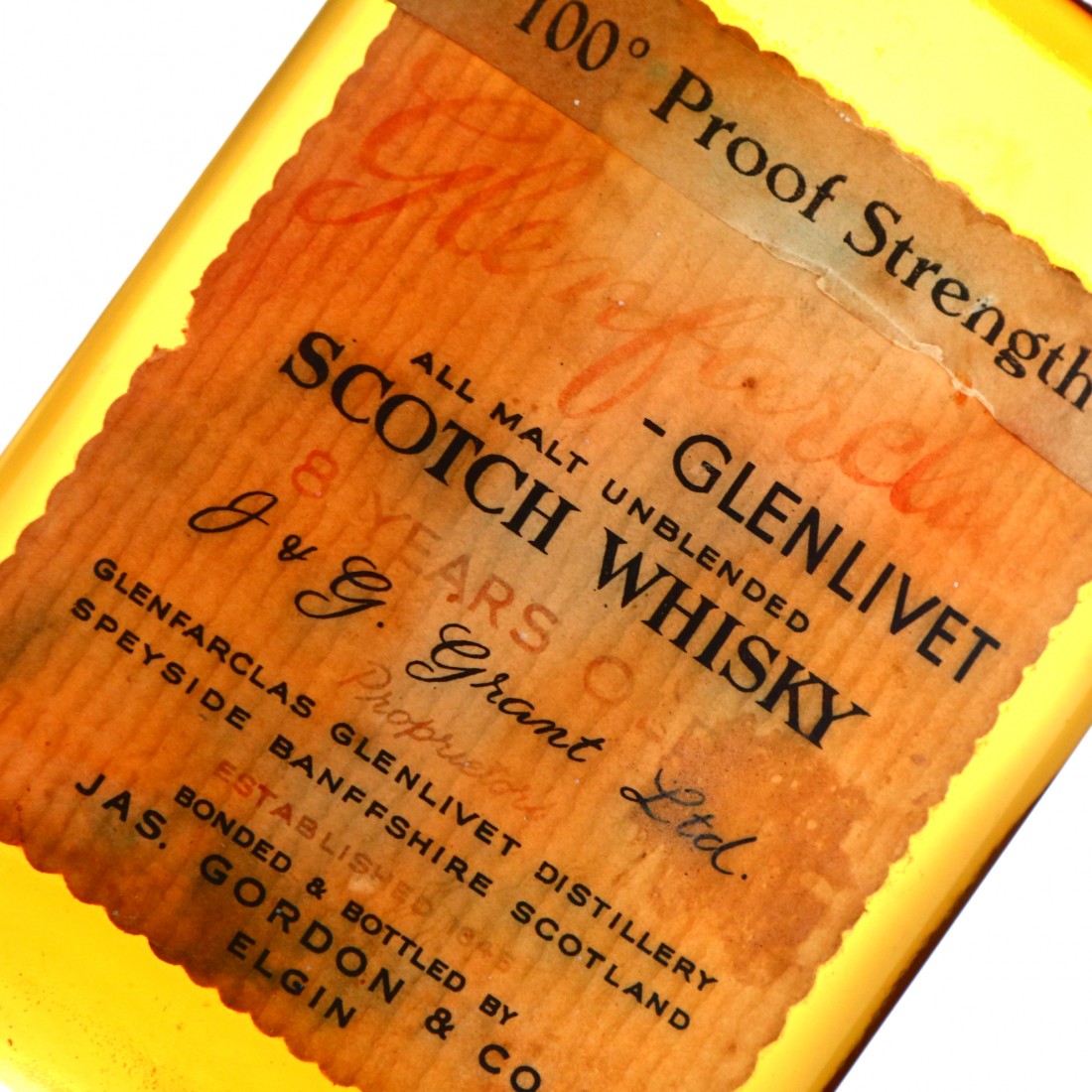 Glenfarclas 8 Year Old Jas. Gordon and Co 100 Proof Half Bottle 1960s ...
