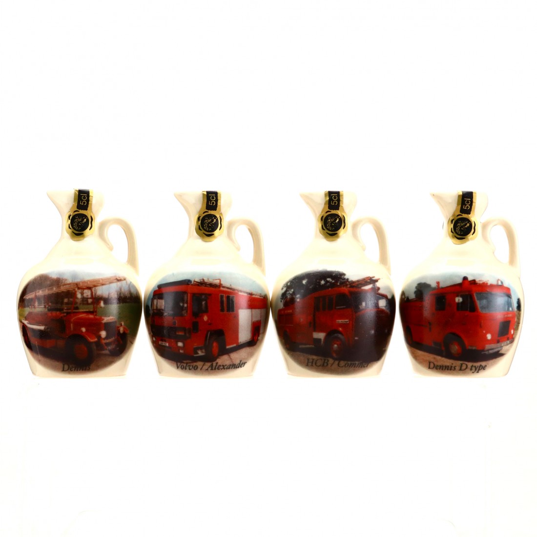 Rutherford's Whisky Ceramics Miniatures x 4 / Fire Engines | Whisky ...