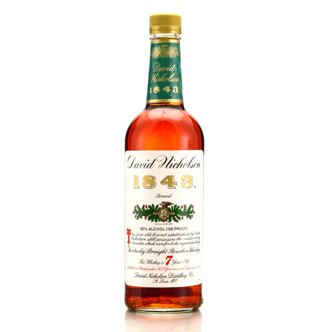 David Nicholson '1843' 7 Year Old Bottled in Bond Bourbon 2002 | Whisky ...