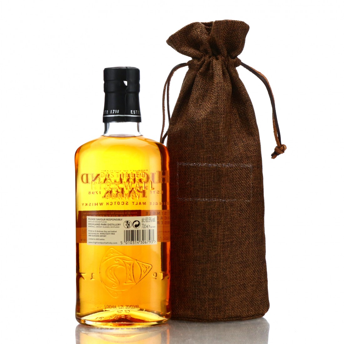 Highland Park 2004 Single Cask 13 Year Old #6569 / World Duty Free ...