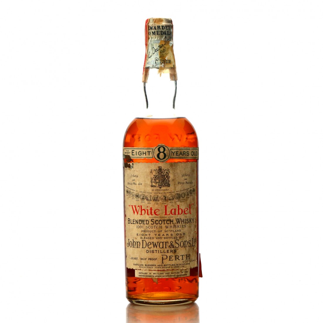 Dewar's 8 Year Old White Label circa 1940s / US Import | Whisky Auctioneer