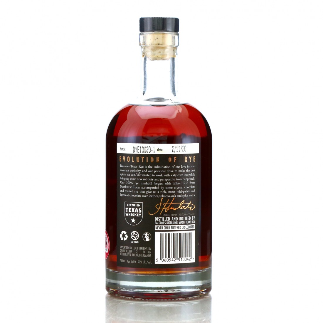 Balcones 100 Proof Texas Rye 2020 70cl | Whisky Auctioneer