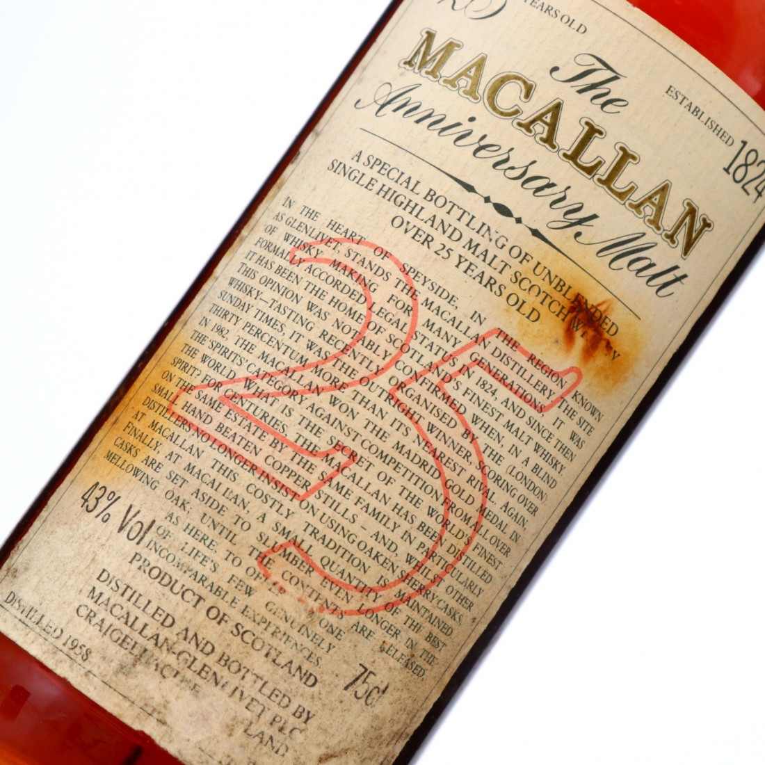 Macallan 1958 Anniversary Malt 25 Year Old | Whisky Auctioneer