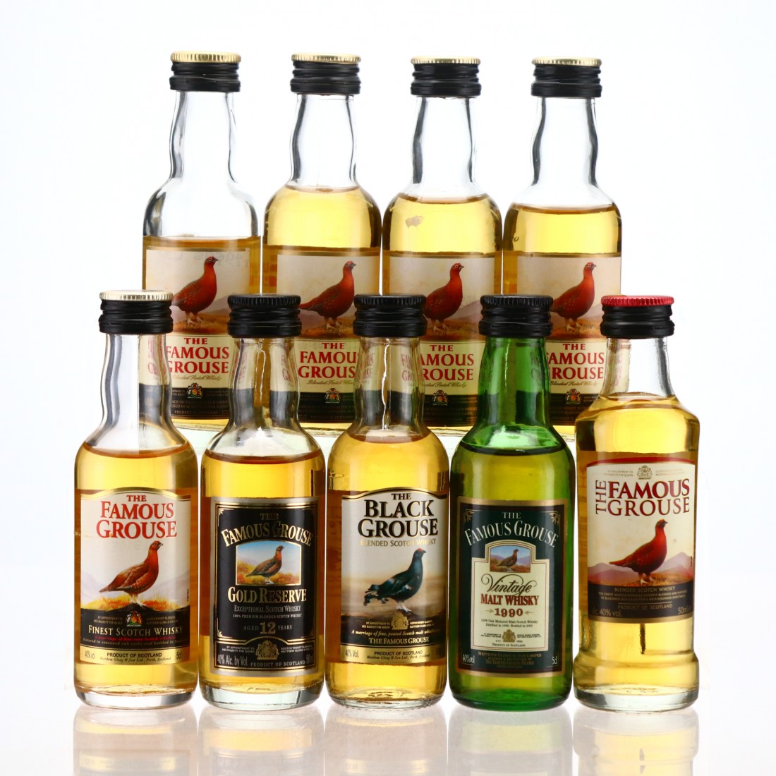 Famous Grouse Miniatures x 9 | Whisky Auctioneer