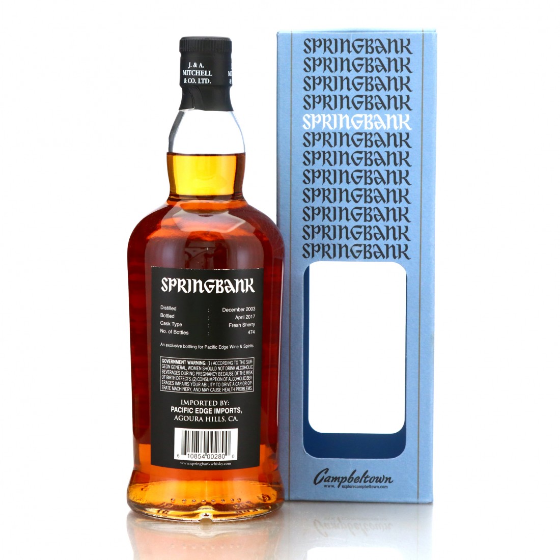 Springbank 2003 Single Sherry Cask 13 Year Old 75cl / Pacific Edge ...