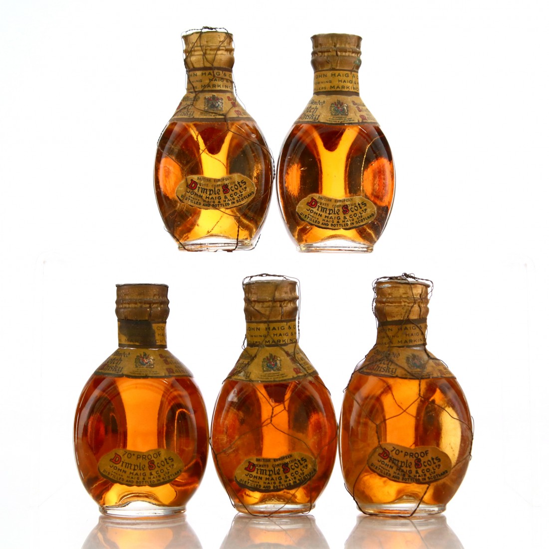Haig's Dimple Miniature 1950s x 5 | Whisky Auctioneer