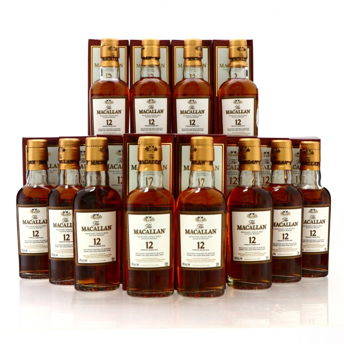 Macallan 12 Year Old Miniature x 12 pre-2018 / Case - US Import ...