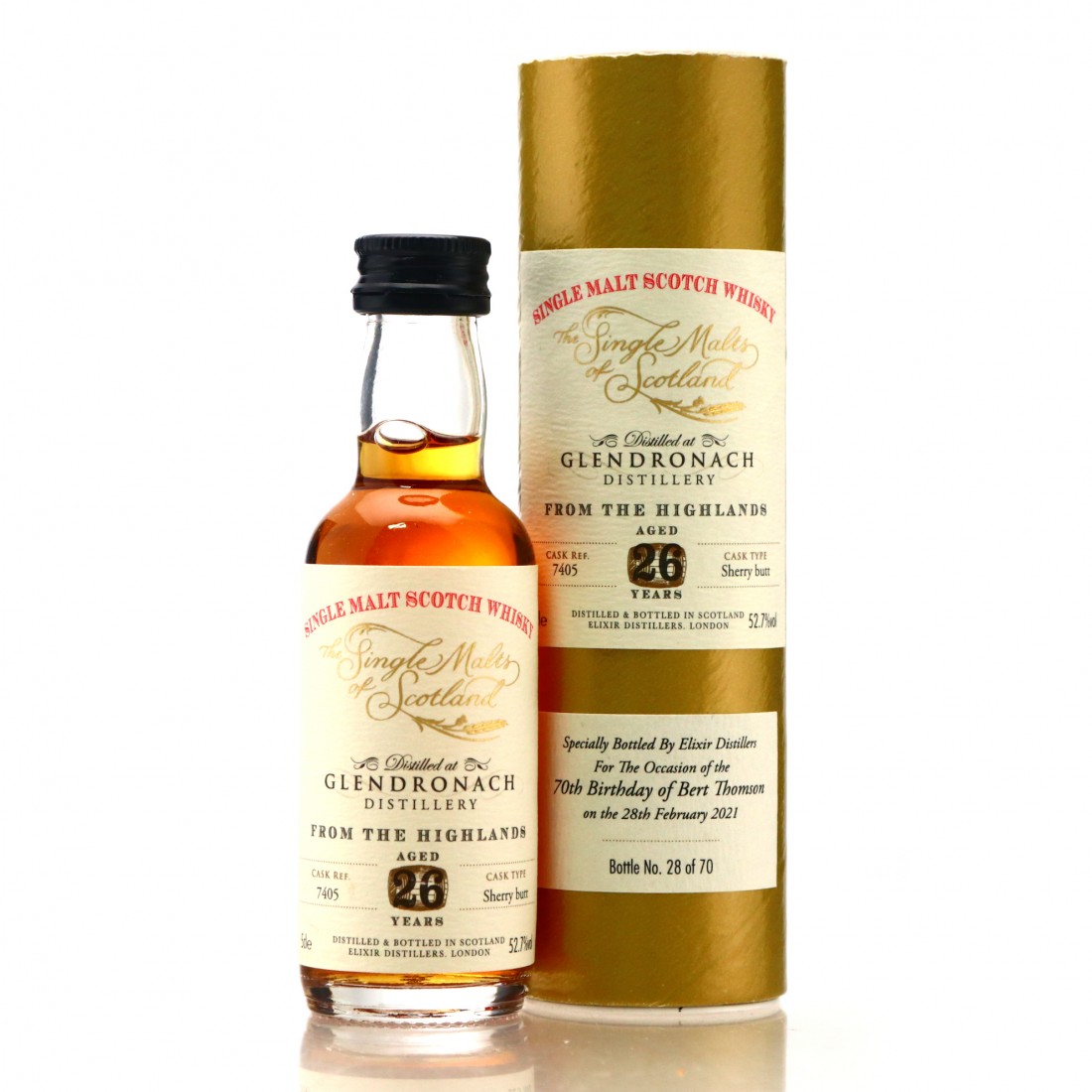 Glendronach 26 Year Old Single Malts of Scotland Miniature / Bert ...