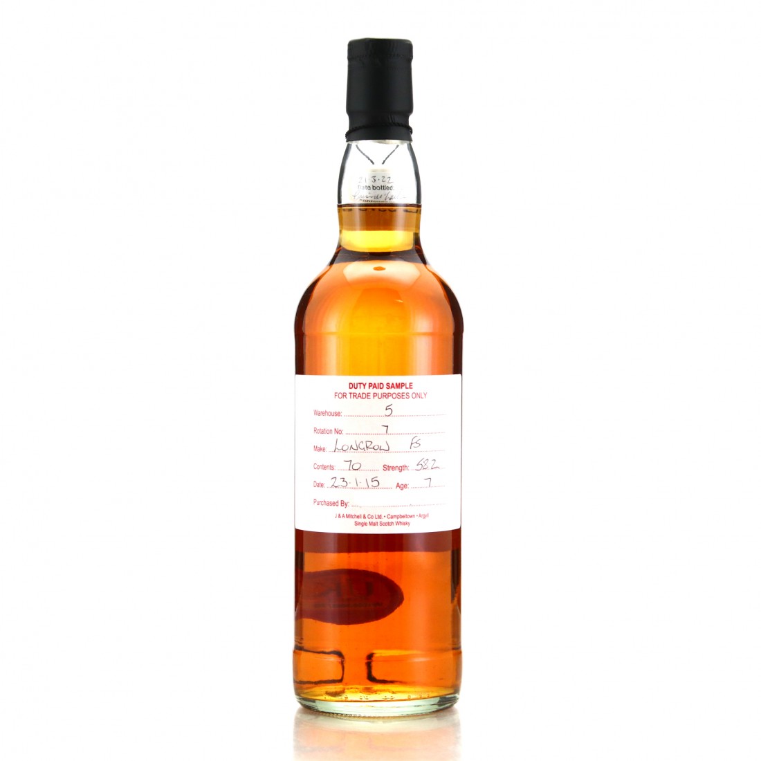 Longrow 2015 Duty Paid Sample 7 Year Old / Fresh Sherry | Whisky Auctioneer