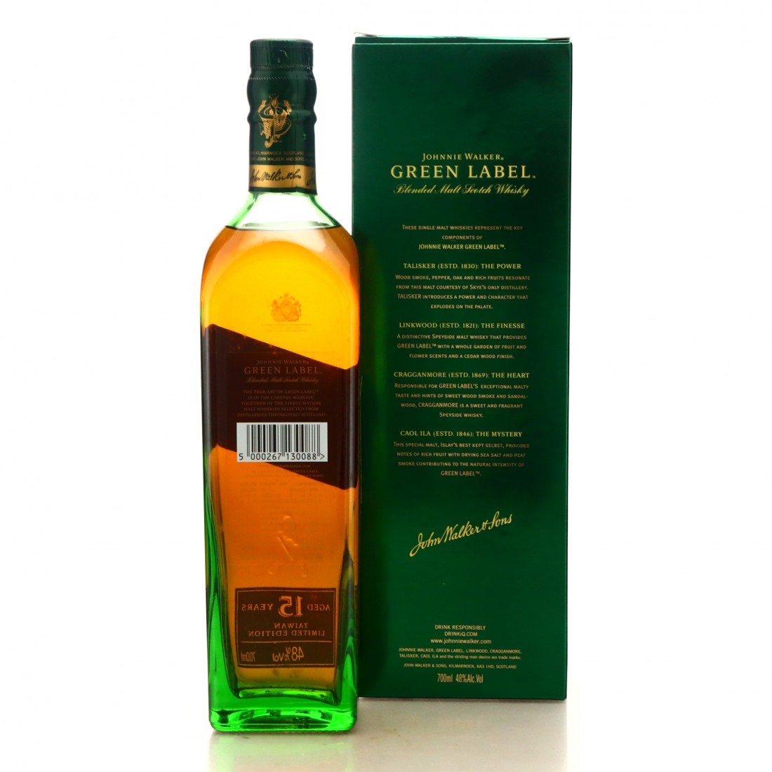 Johnnie Walker Green Label 15 Year Old | Whisky Auctioneer