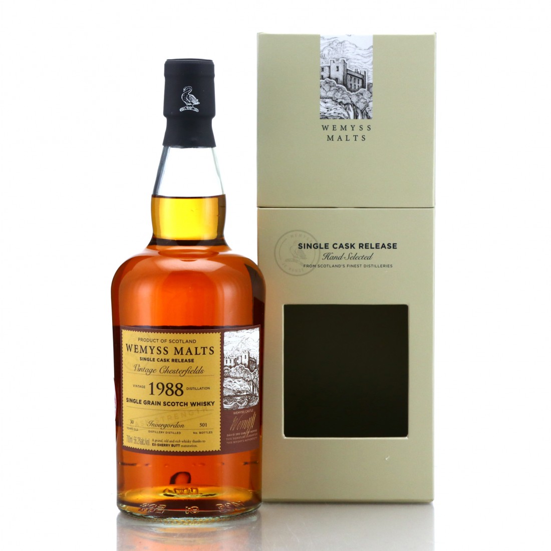 Invergordon 1988 Wemyss Malts 30 Year Old / Vintage Chesterfields ...